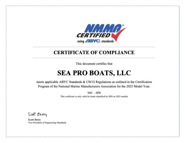 NMMA Certification - Sea Pro Boats